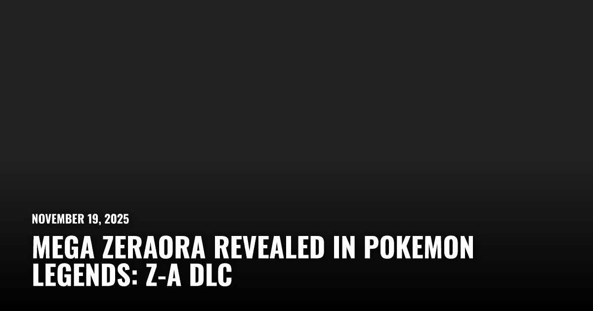 Mega Zeraora Revealed in Pokemon Legends: Z-A DLC | Restart.run