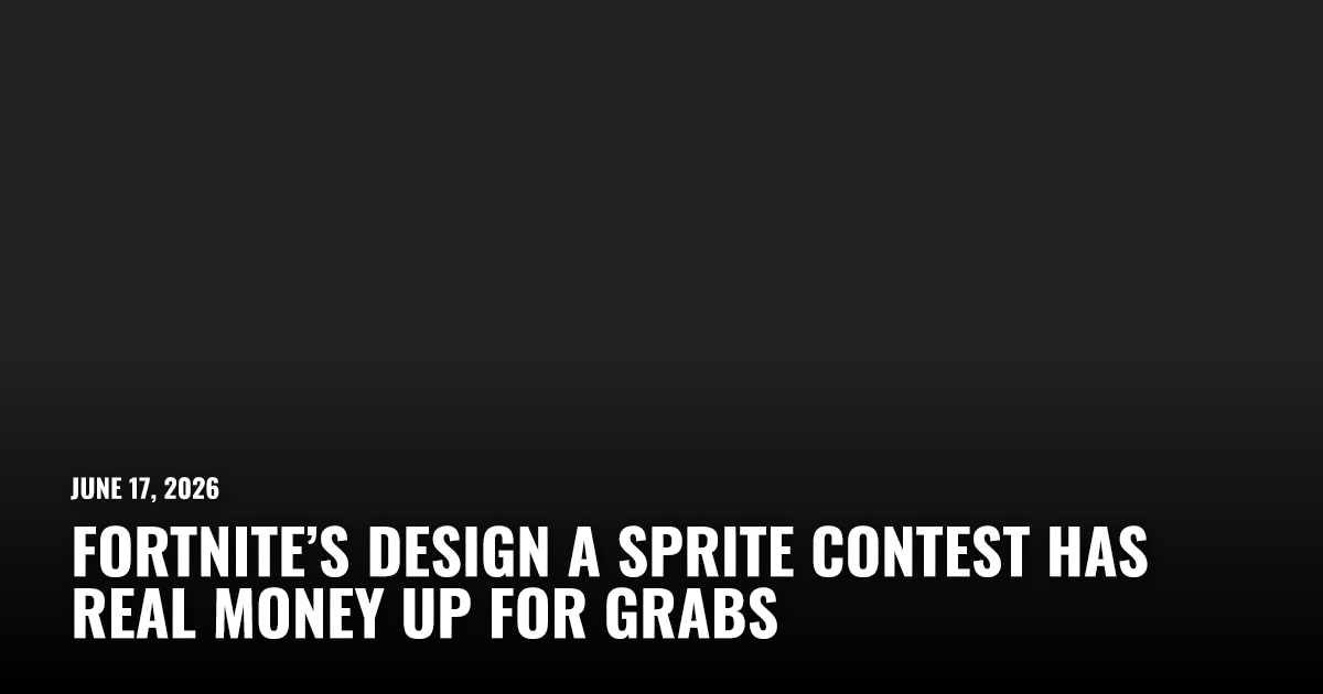Fortnite’s Design a Sprite Contest Has Real Money Up for Grabs ...